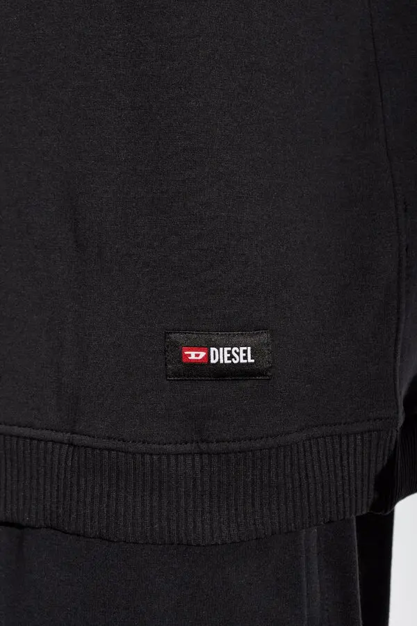 DIESEL® Long-sleeved Crewneck Sweatshirt With Ribbed Trim
