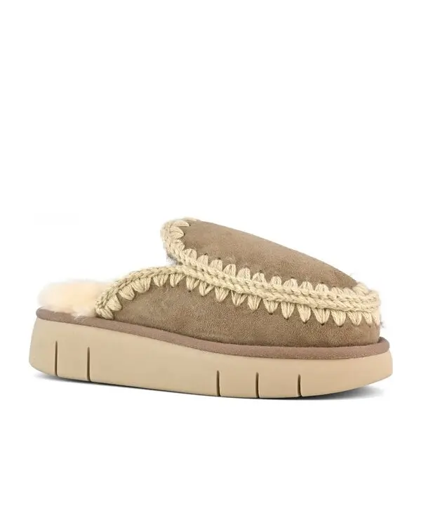 Mou Round-headed Muller Shoes With Thick Soles