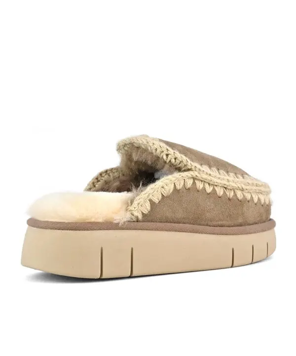 Mou Round-headed Muller Shoes With Thick Soles