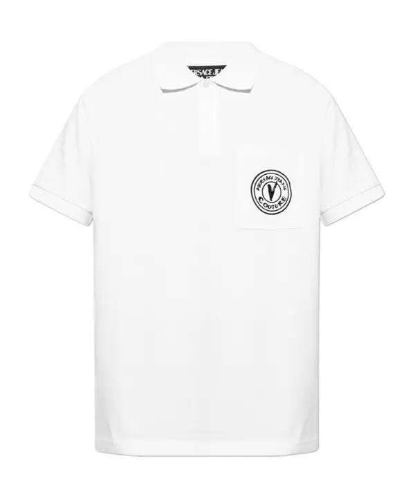 Versace Logo Patch Polo Shirt