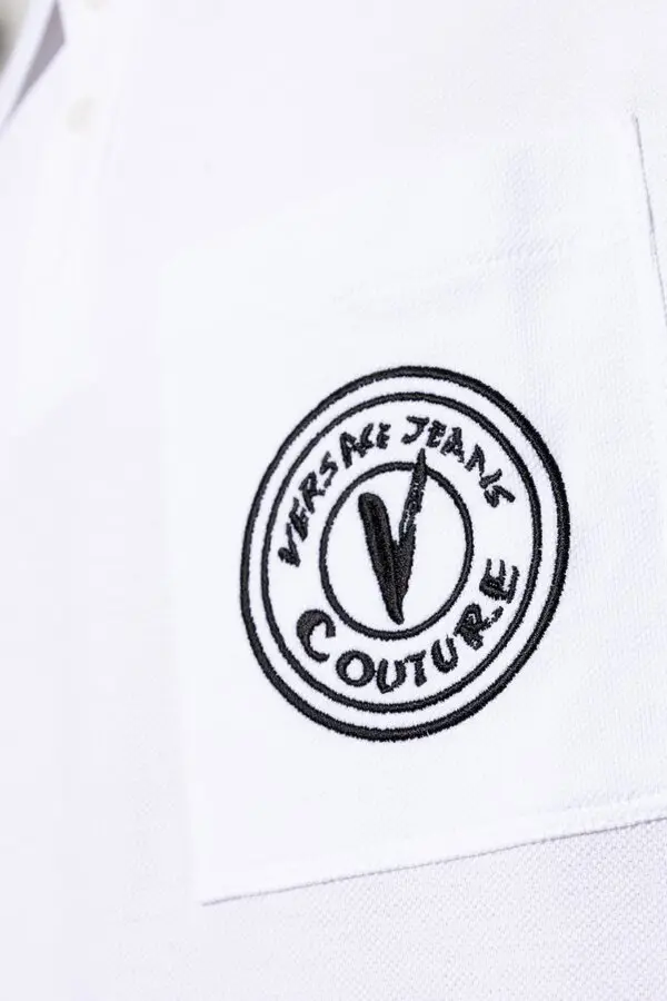 Versace Logo Patch Polo Shirt