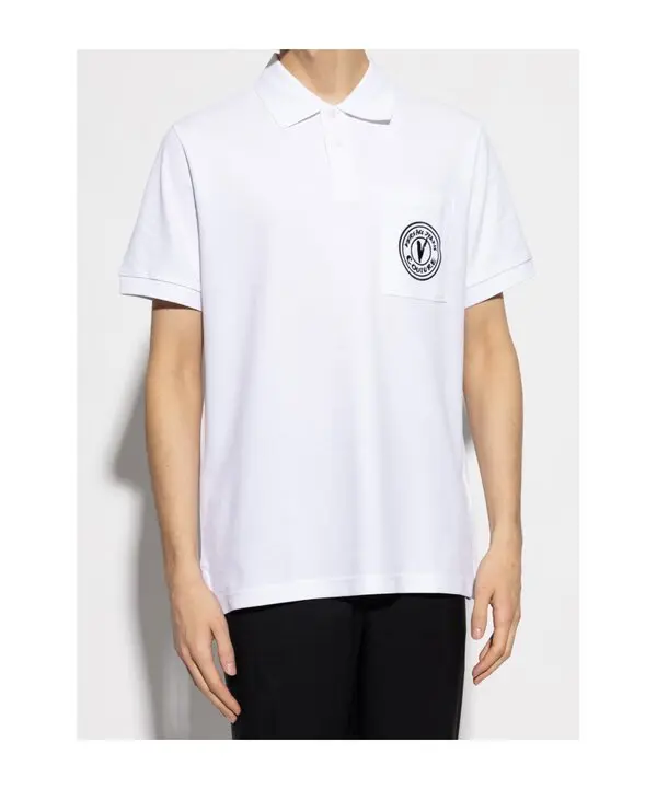 Versace Logo Patch Polo Shirt