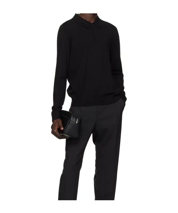 Hugo Boss Lapel Collar Knit Sweater