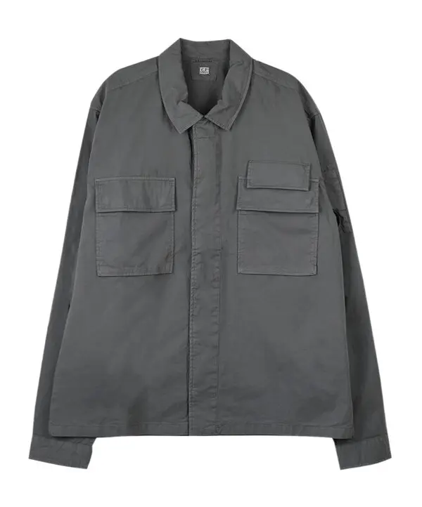 C.P. COMPANY Gabardine Shirt Jacket - Black