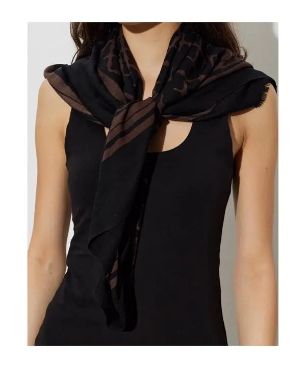 BY MALENE BIRGER Julee Graphic-pattern Scarf - Black
