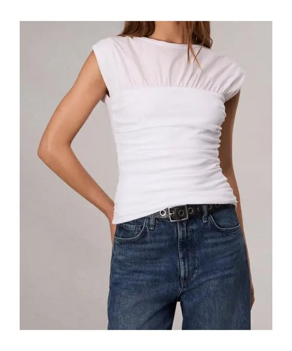 Rag & Bone Sleeveless Ruched T-shirt