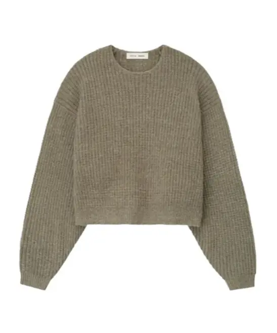 Fear Of God Waffle-knit Cropped Sweater - Brown