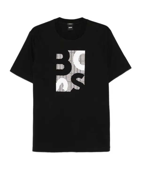 Hugo Boss Logo-detail Cotton T-shirt - Black
