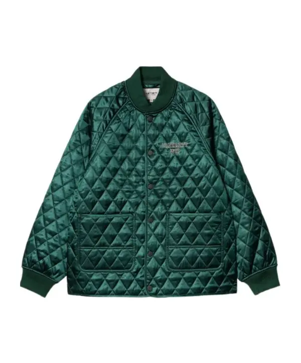 Carhartt Work In Progress Alumni Liner Quilted Bomber Jacket - Green