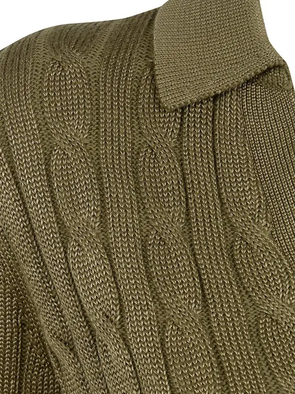 Ralph Lauren Ribbed Knit Polo Shirt
