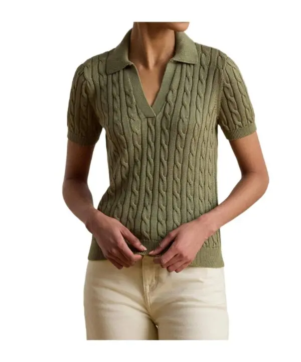 Ralph Lauren Ribbed Knit Polo Shirt
