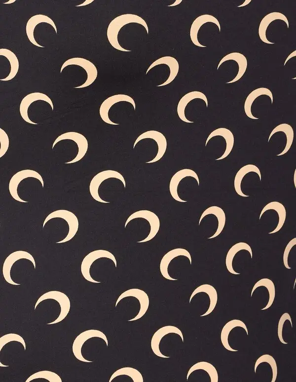 MARINE SERRE Moon Print Jersey Square Neck Long Sleeve Top