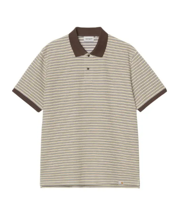 Carhartt Work In Progress Dion Stripe Polo Shirt - Wax