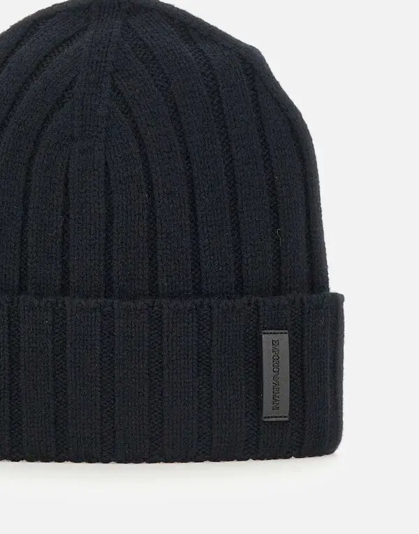 Emporio Armani Ribbed Wool Beanie