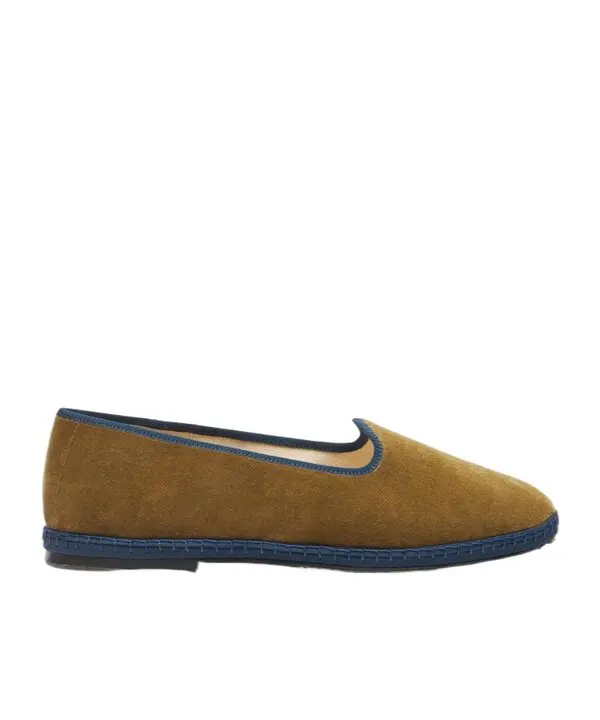 SCAROSSO William Iv Velvet Slippers - Green