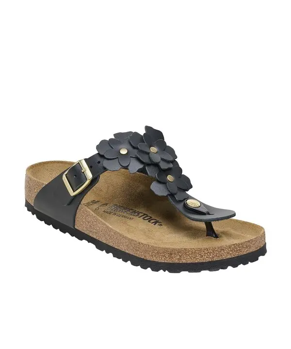 BIRKENSTOCK Gizeh Flower Embellished Slippers