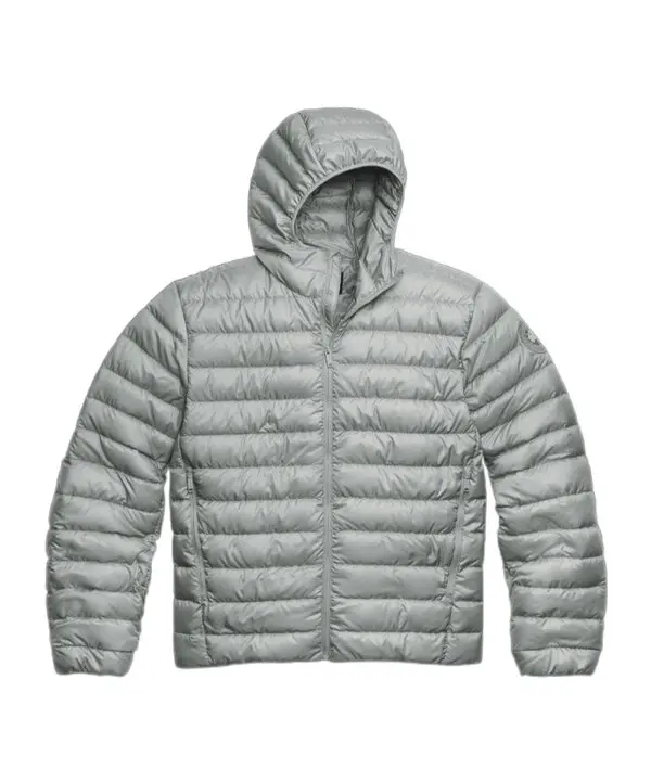 Canada Goose Stratus Hooded Quilted Jacket With Tonal Logo - Layer Grey