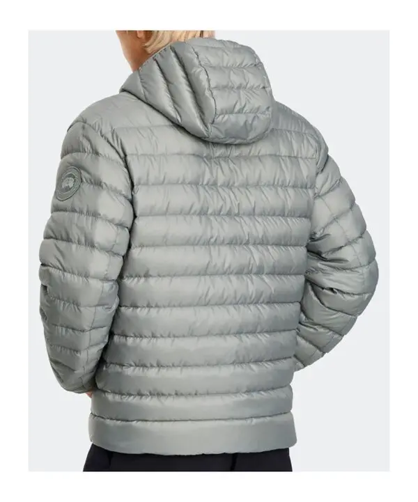 Canada Goose Stratus Hooded Quilted Jacket With Tonal Logo - Layer Grey