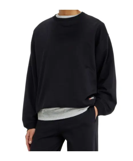 DIESEL® Peached Raw-hem Cotton Sweatshirt