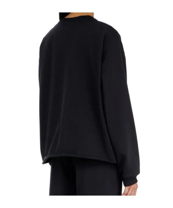 DIESEL® Peached Raw-hem Cotton Sweatshirt