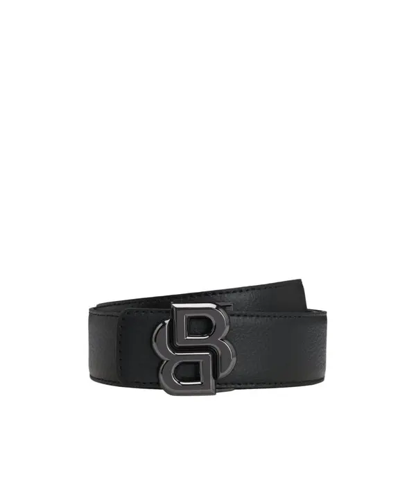 Hugo Boss Reversible Italian Leather Belt With Double B Monogram Buckle