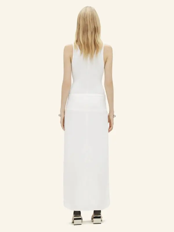 COURREGES Ellipse Crepe Midi Skirt