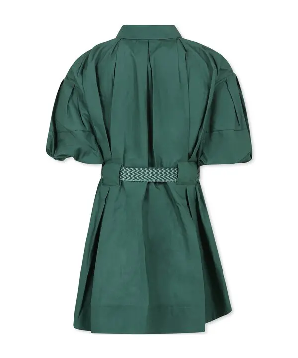 LANVIN PETITE Short Sleeve Collared Dress With Waist Straps