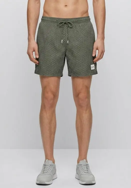 Hugo Boss Printed Drawstring Swim Shorts