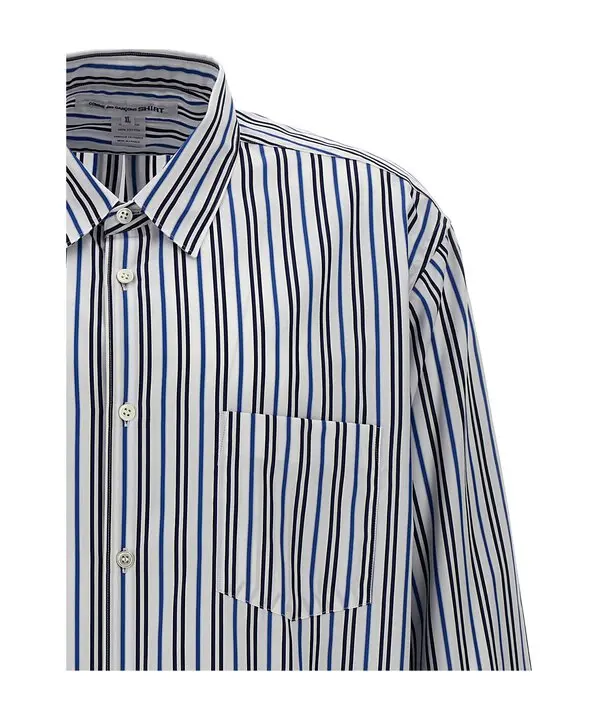 Comme Des Garçons Striped Buttoned Shirt