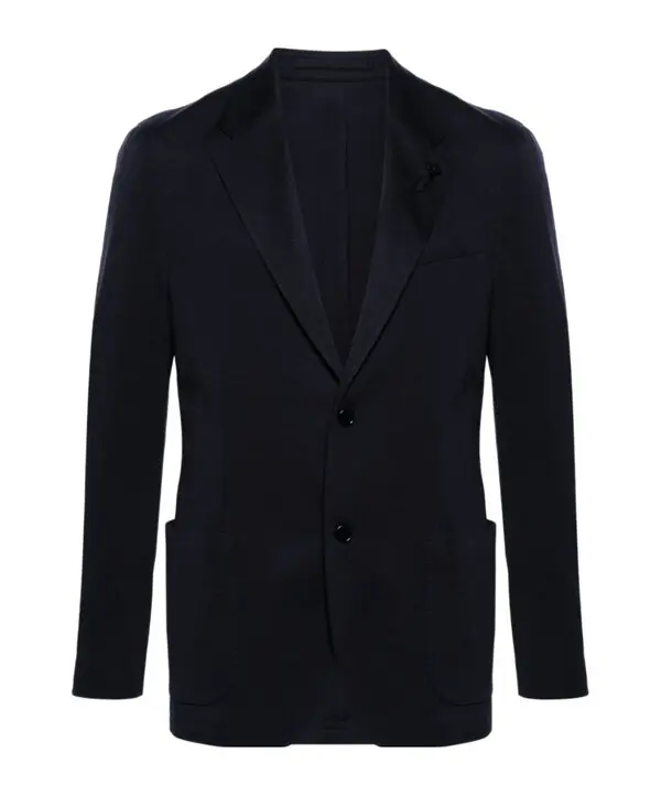 LARDINI Single-breasted Wool-blend Blazer