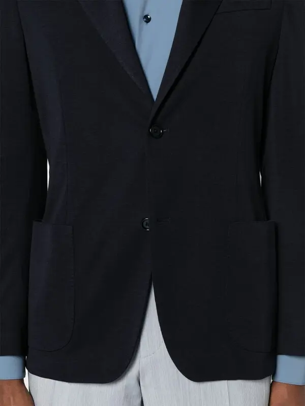 LARDINI Single-breasted Wool-blend Blazer