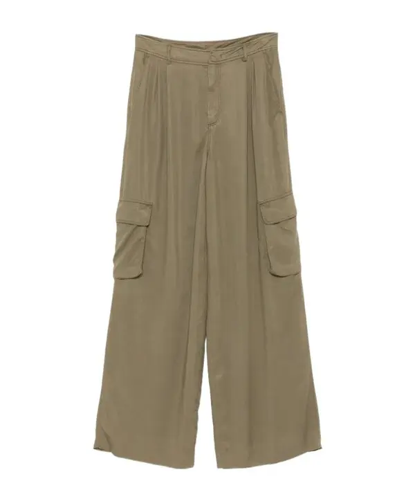 Iceberg Pleated Cargo-pocket Palazzo Pants