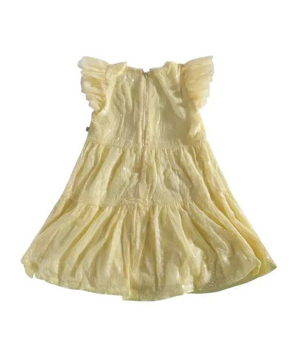 BILLIEBLUSH Sequin Embellished Cape Sleeved Flared Dress