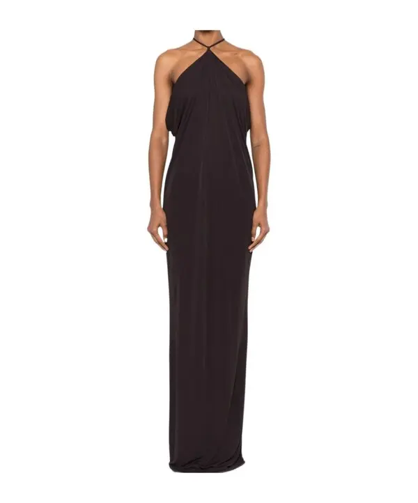 Alberta Ferretti Jersey Dress - Brown