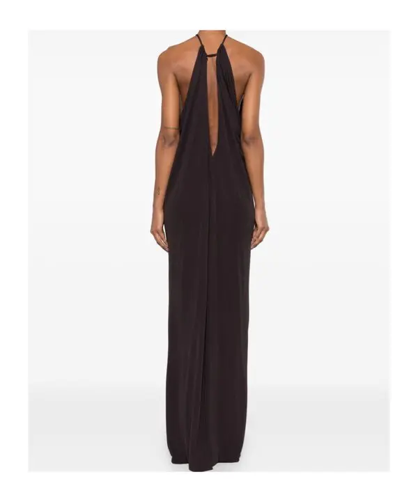 Alberta Ferretti Halter Neck Maxi Dress