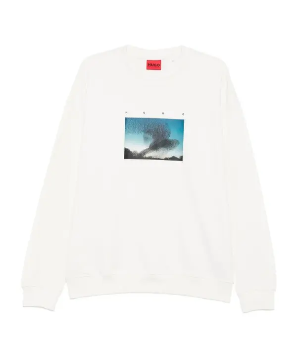 Hugo Boss Graphic Print Long Sleeve Sweatshirt