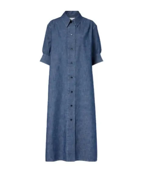 JIL SANDER Cotton Chambray Shirt Dress