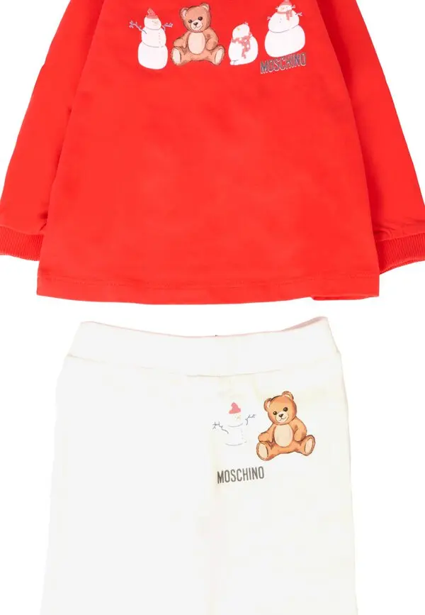 Moschino Long-sleeved T-shirt And Sweatpants Two-pack