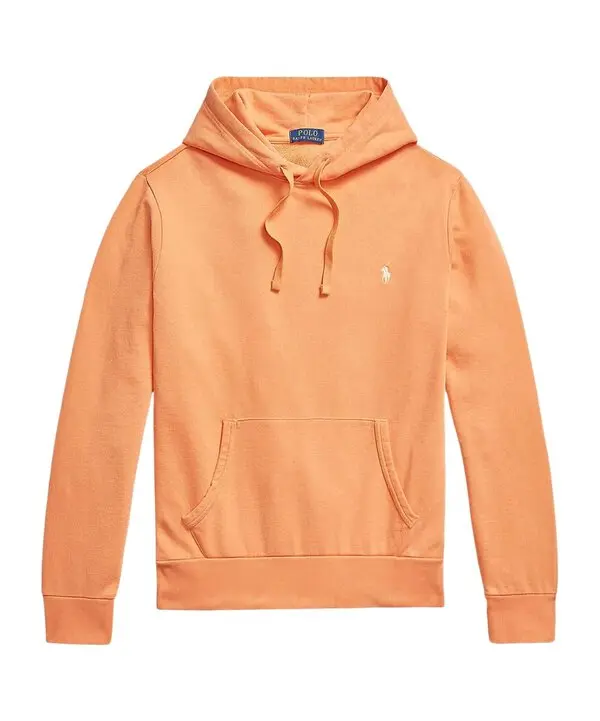 Polo Ralph Lauren Long-sleeved Hooded Sweatshirt With Embroidered Pony - Orange