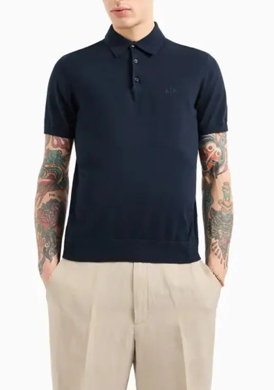 Armani Exchange Short-sleeved Knitted Polo Shirt