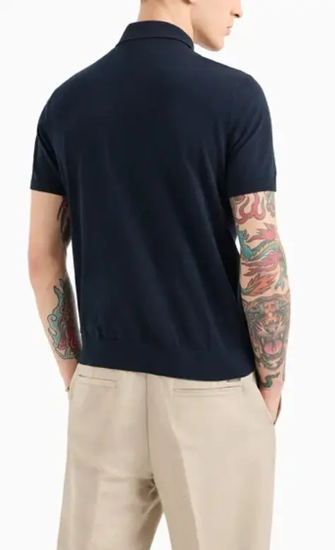 Armani Exchange Short-sleeved Knitted Polo Shirt