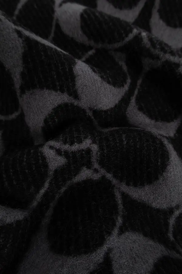 COACH Jacquard Fringed Scarf