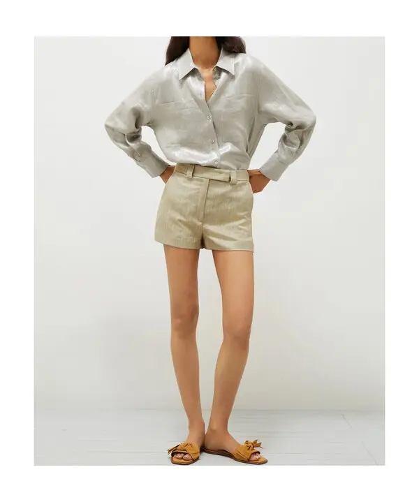 Marella Lurex Yarn Embellished Shorts