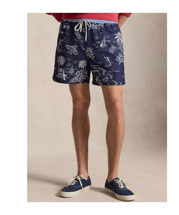Polo Ralph Lauren 5.75-inch Traveler Polo Bear Swim Trunks - Blue