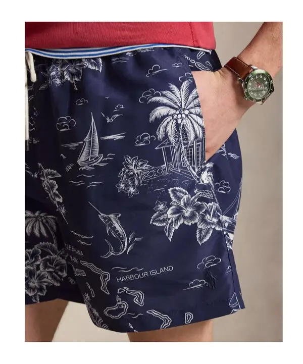 Polo Ralph Lauren 5.75-inch Traveler Polo Bear Swim Trunks - Blue