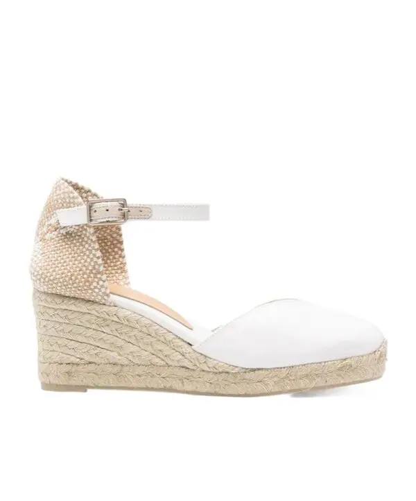 CastaÑer Bare-back Braided Heels - Nude