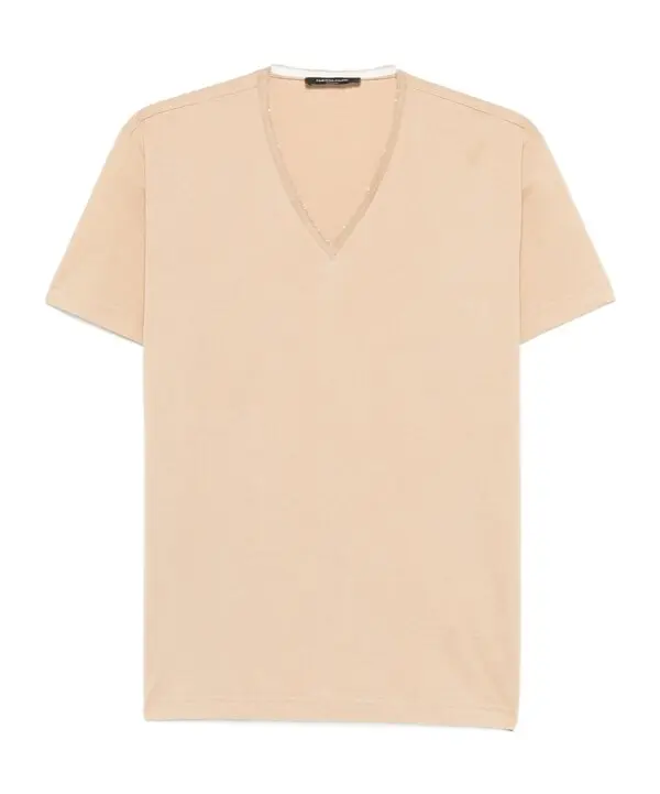 Fabiana Filippi V-neck T-shirt - Nude