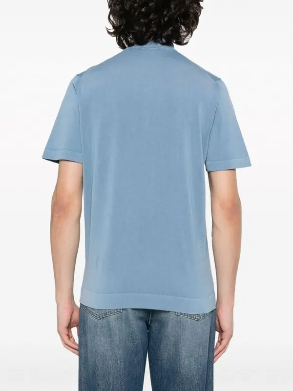 DRUMOHR Fine-knit Cotton Polo Shirt