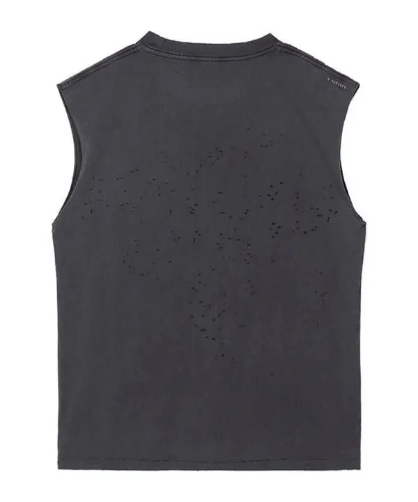 Satisfy Sleeveless T-shirt With Distressed Details - No