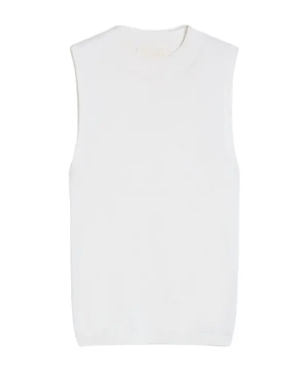 IBLUES Sleeveless High Neck Vest - White